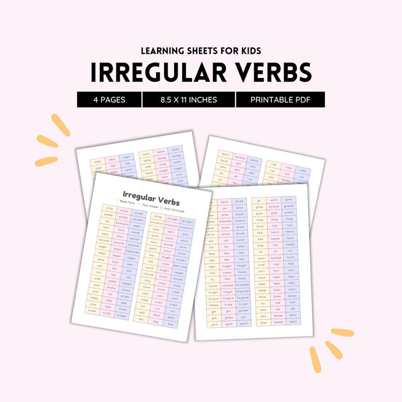 Irregular Verbs, English Grammar, English Verbs, Language Learning ...