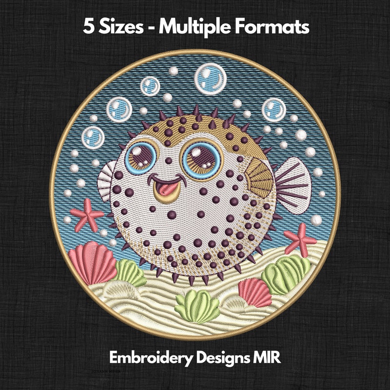 Sea Life Embroidery - Etsy