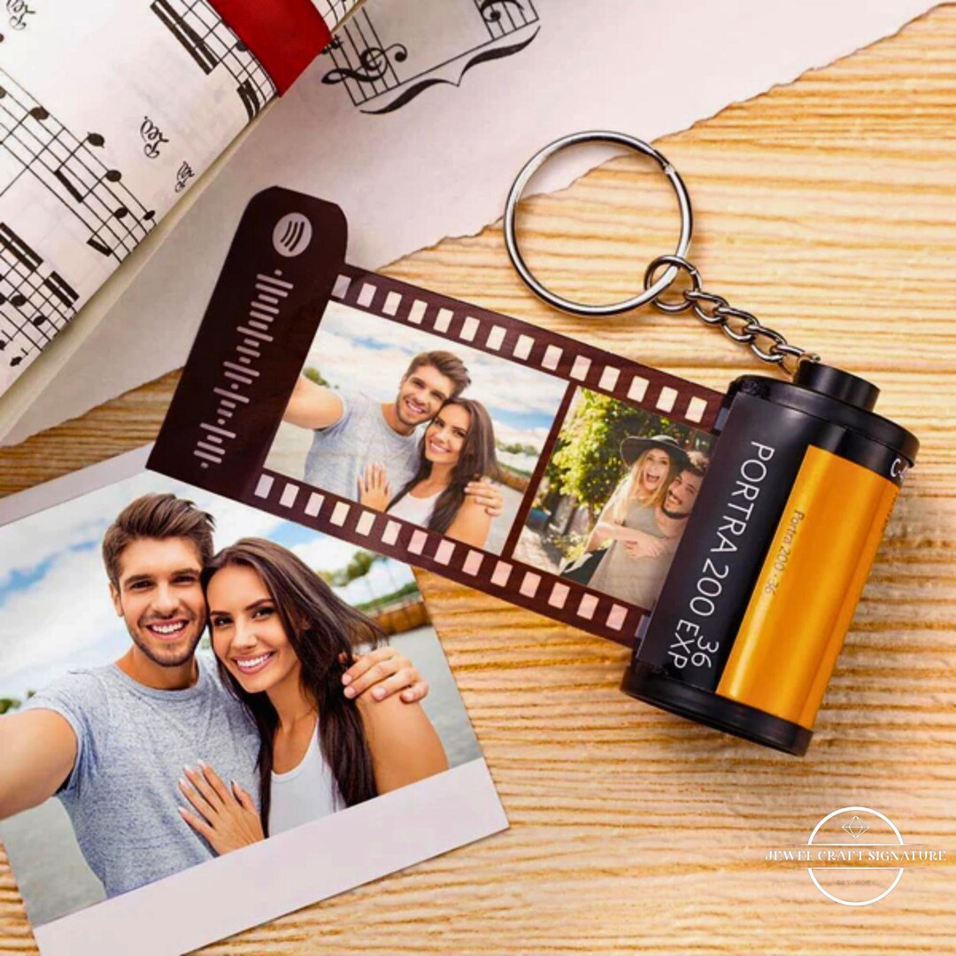 Custom 10-35 Film Roll Keychain, Personalized Camera Film Reel Photo ...
