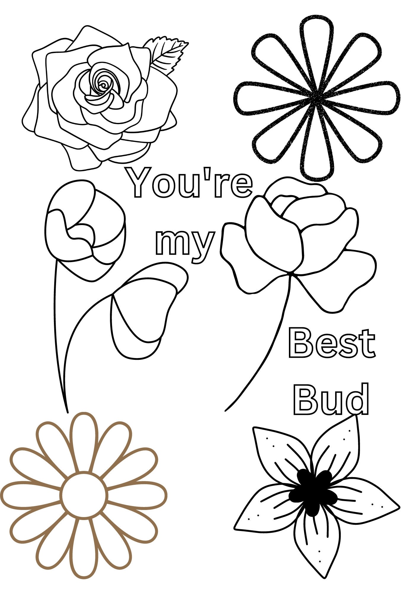 Valentines Day Colouring Pages for Kids, Printable Colouring, - Etsy