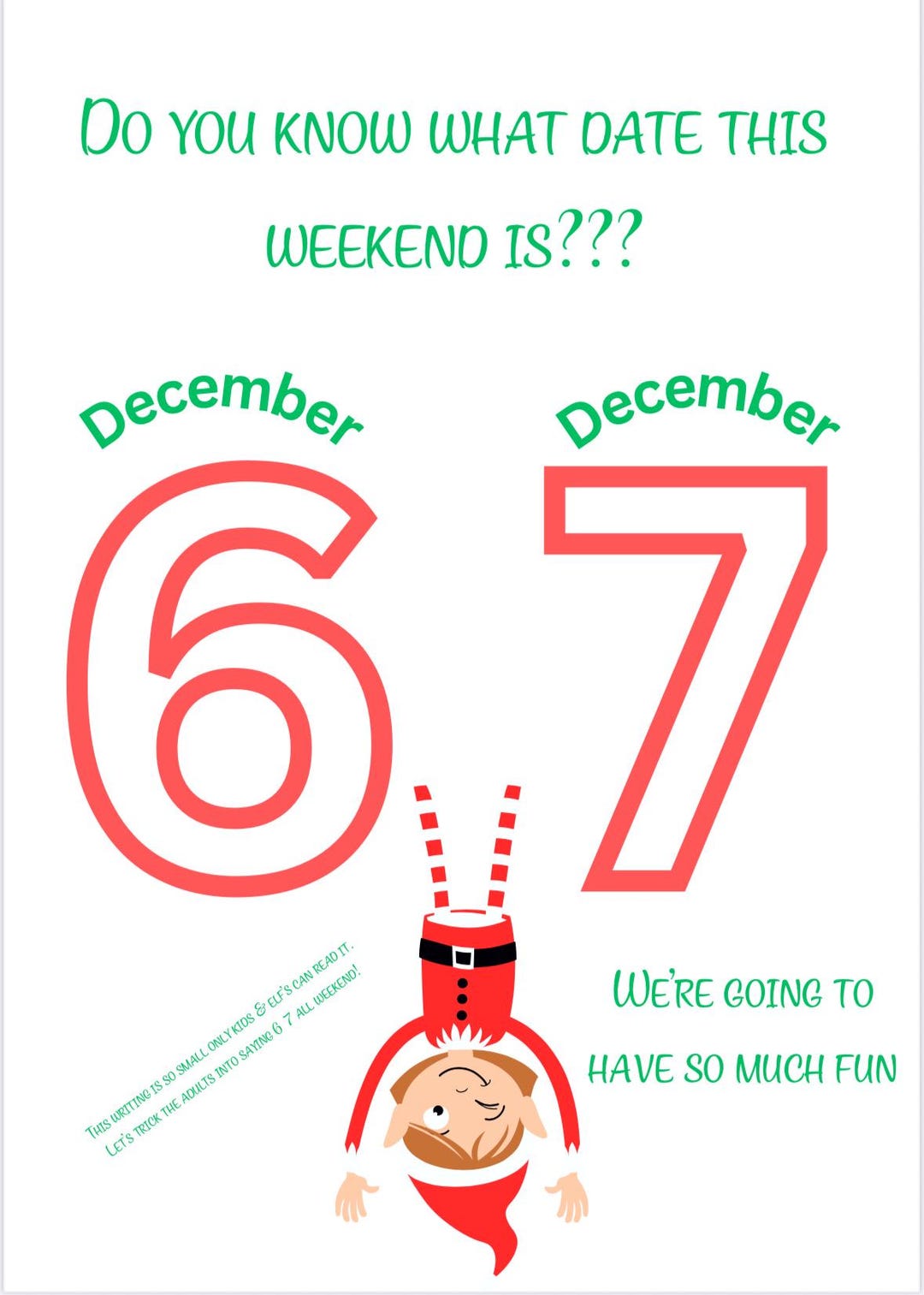 Elf 6 7 Weekend Digital Download - Etsy