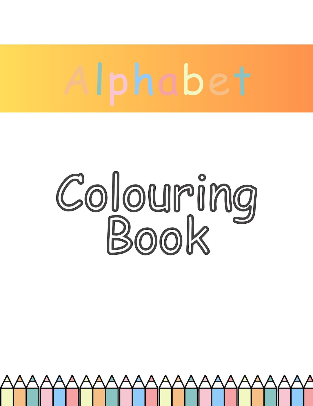 Alphabet Colouring Book - Etsy