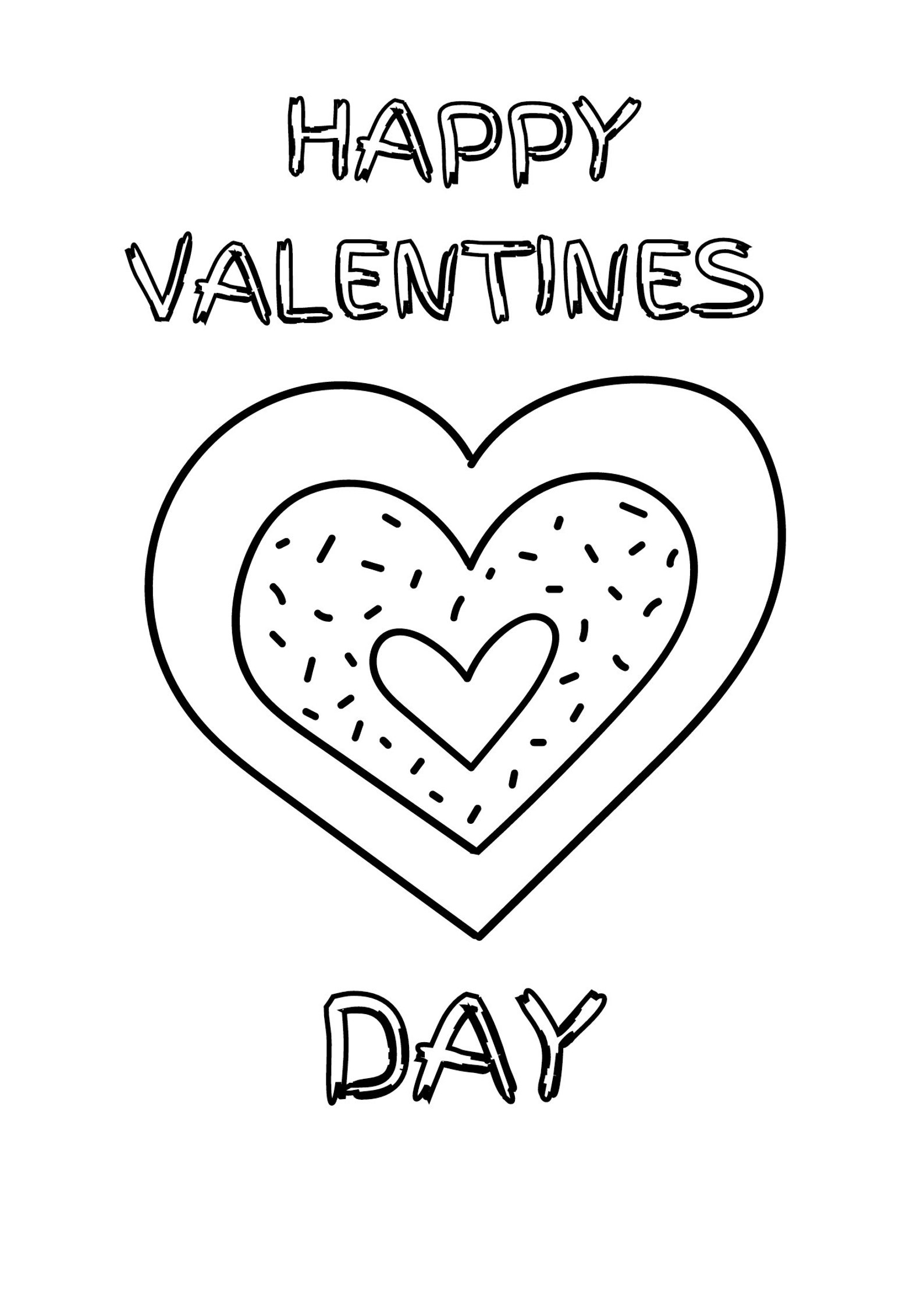 Valentines Day Colouring Pages for Kids, Printable Colouring, - Etsy