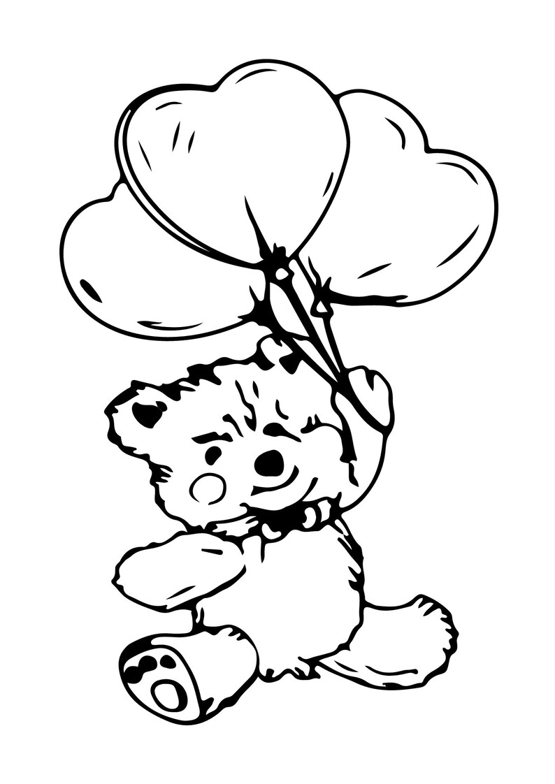 Valentines Day Colouring Pages for Kids, Printable Colouring, - Etsy