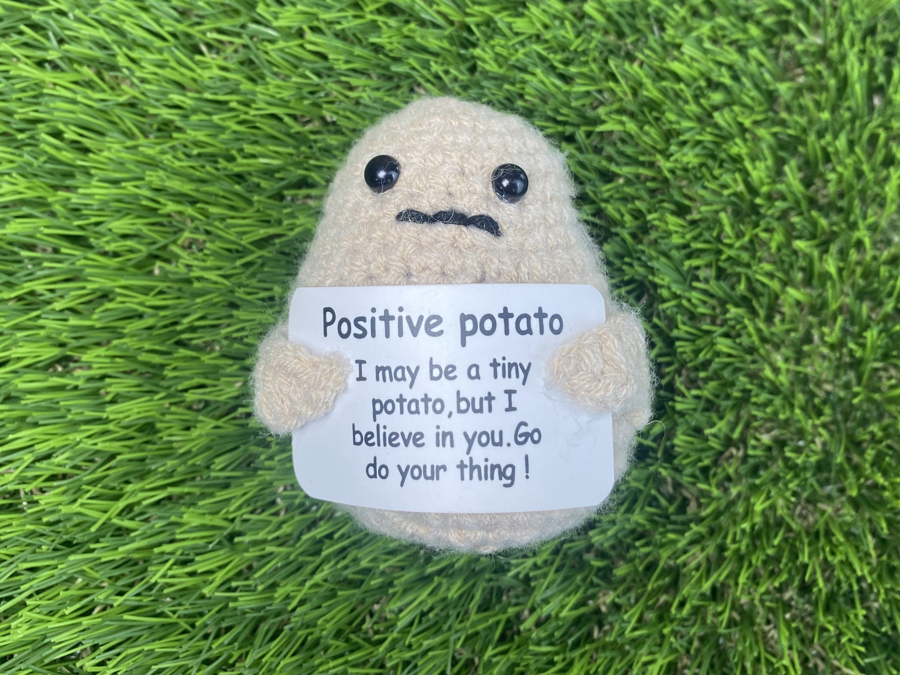 Positive Potato Cochet Happy Quote Potato Stress Reliever Emotional ...