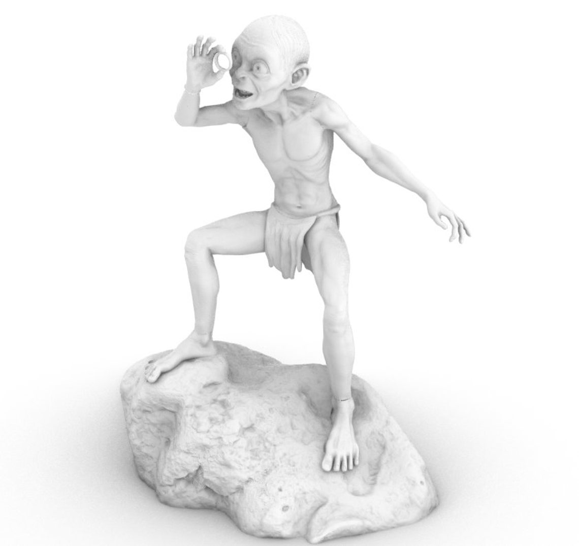 Gollum-simegol LOTR Stl File for 3D Printing,3d Digital File, Stl 3D ...