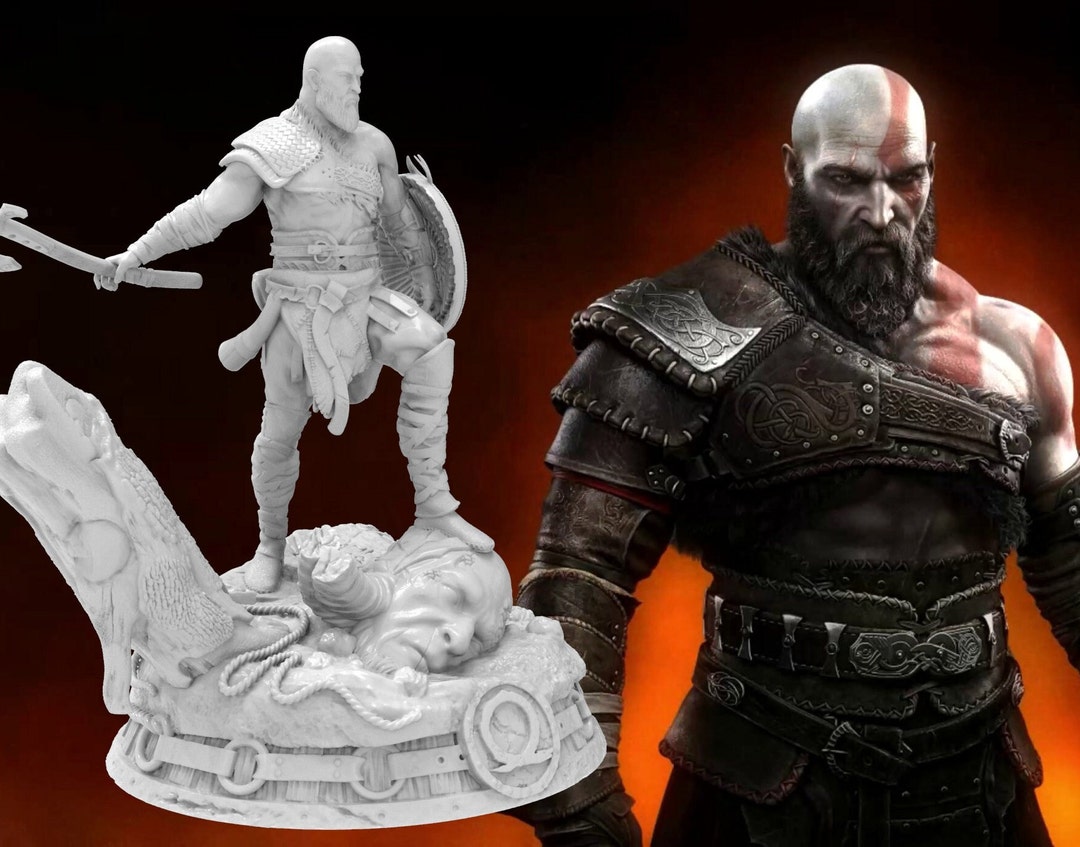 God Of War Kratos figura del juego Diseño de impresión 3D Archivo STL ...