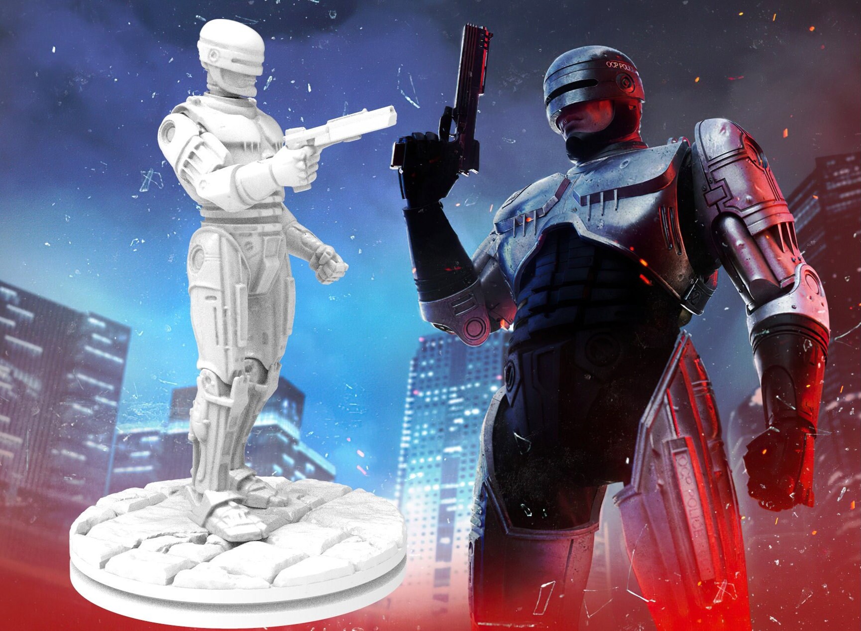 Robocop Robot Murphy Legend Super Hero Game 3D STL File for 3D Printer ...