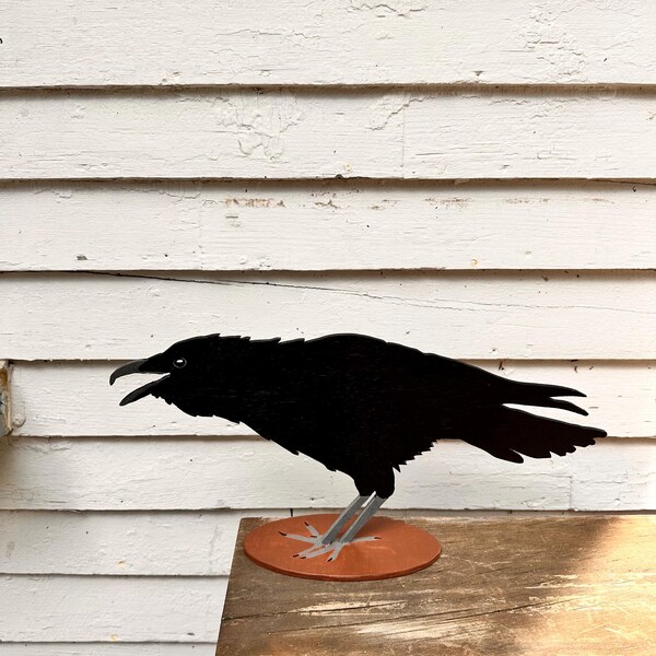 Wooden Crow - Etsy