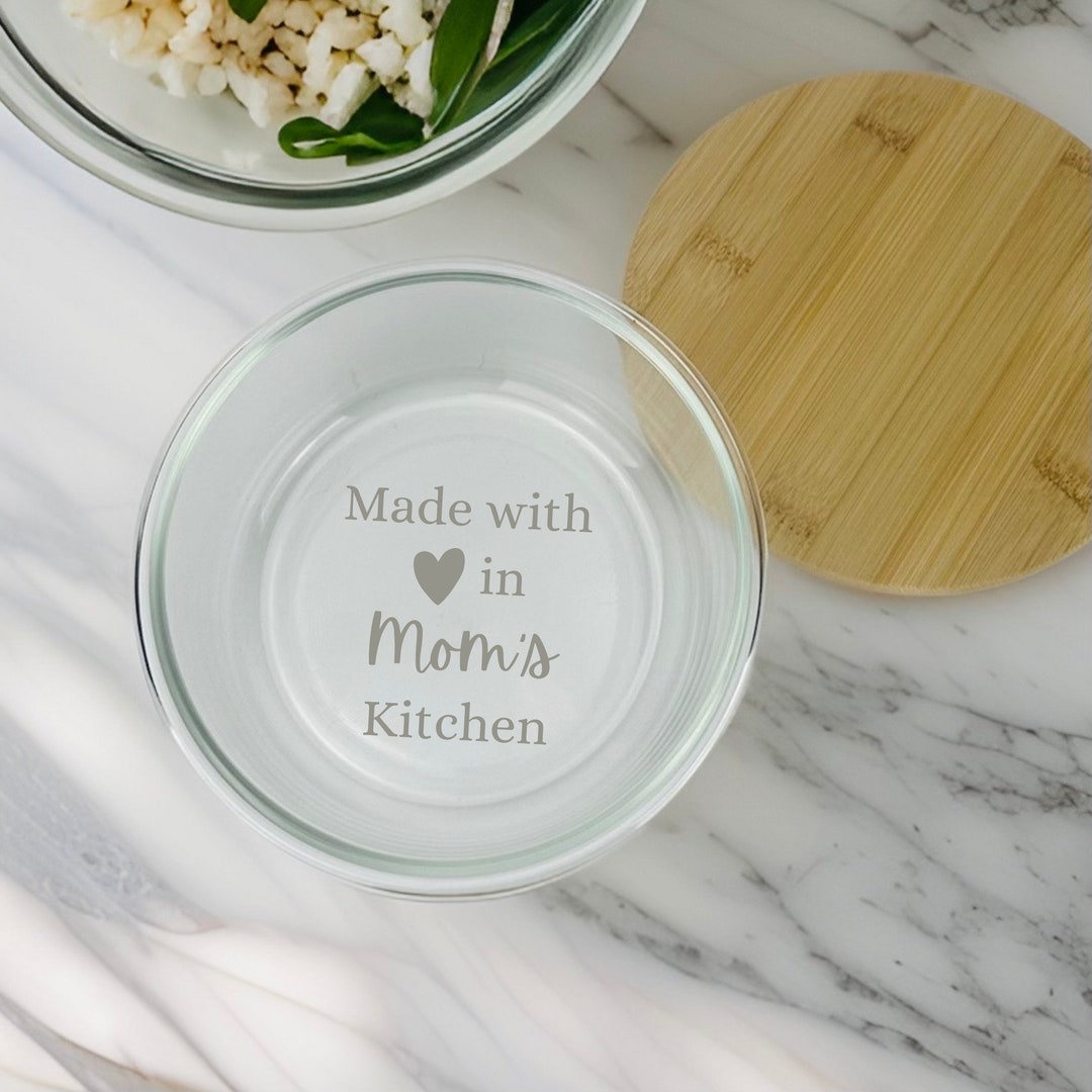 Custom Kitchen Keepsake Glass Container: Personalized Glass Food ...