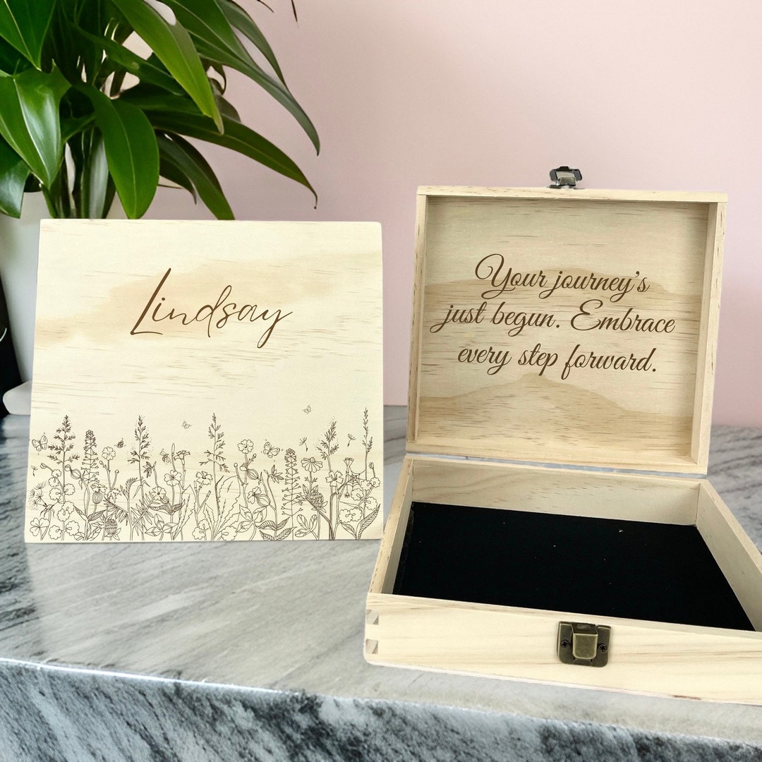 Sentimental Moments Keepsake Box, Wooden Keepsake Box, Custom Message ...