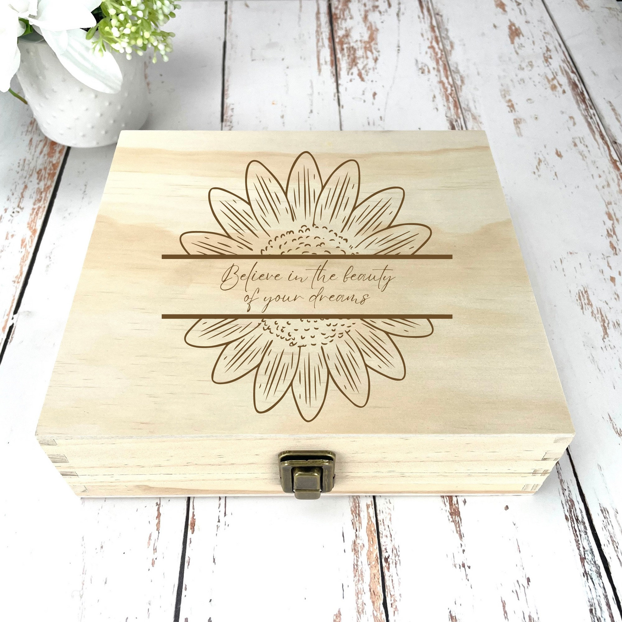 Sentimental Moments Keepsake Box, Wooden Keepsake Box, Custom Message ...