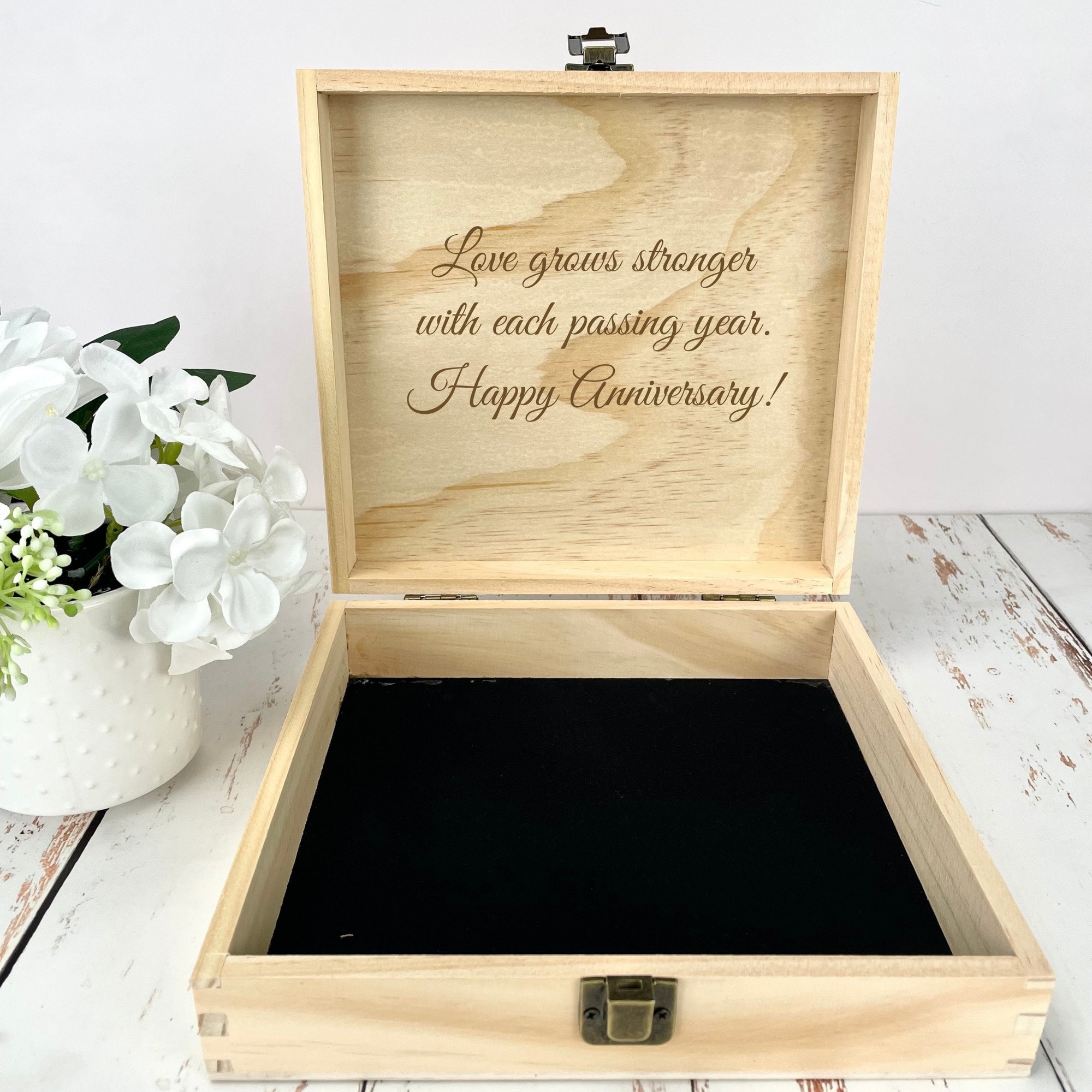 Sentimental Moments Keepsake Box, Wooden Keepsake Box, Custom Message ...