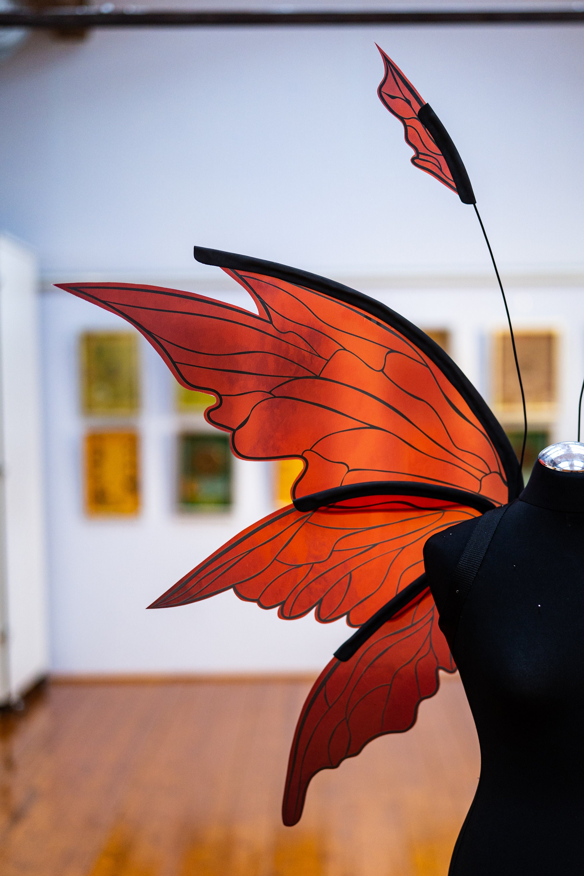 Red Fairy Wings Costume: Iridescent Elf Cosplay Prop - Etsy