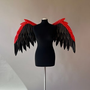 Husk Wings and Tail, Black, Red Costume,small Design, Hazbin Hotel ...