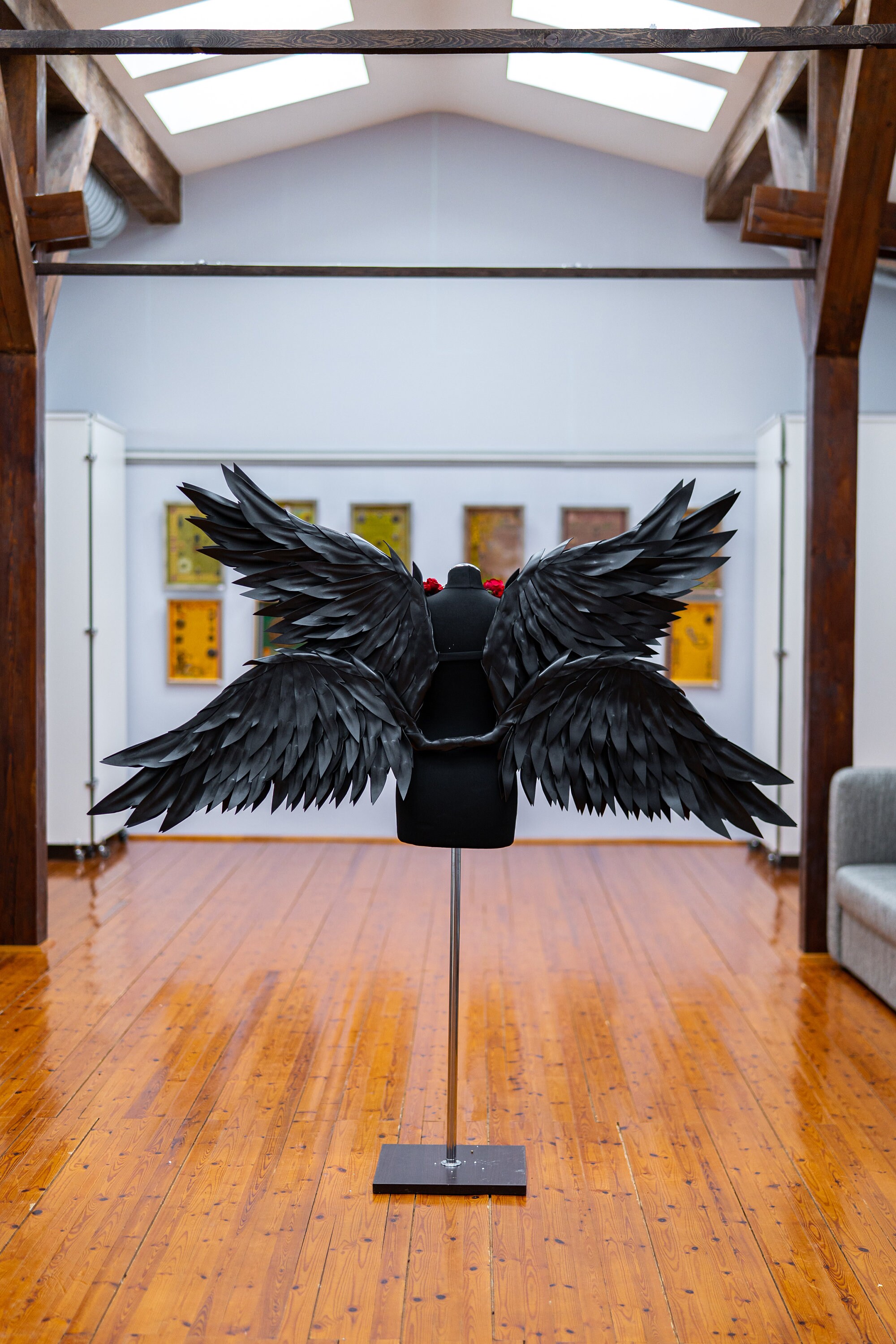 Black Angel Wings Costume With Four Wings, Halloween Costume, Cosplay ...