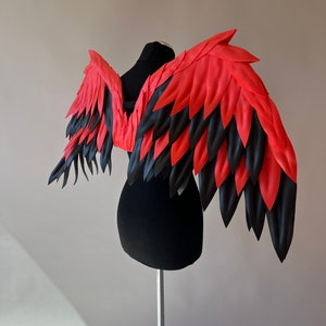 Husk Wings and Tail, Black, Red Costume,small Design, Hazbin Hotel ...