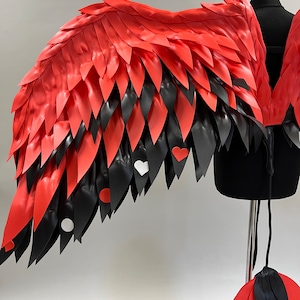 Husk Wings, Black, Red Angel Wings Costume, Hazbin Hotel, Cosplay - Etsy
