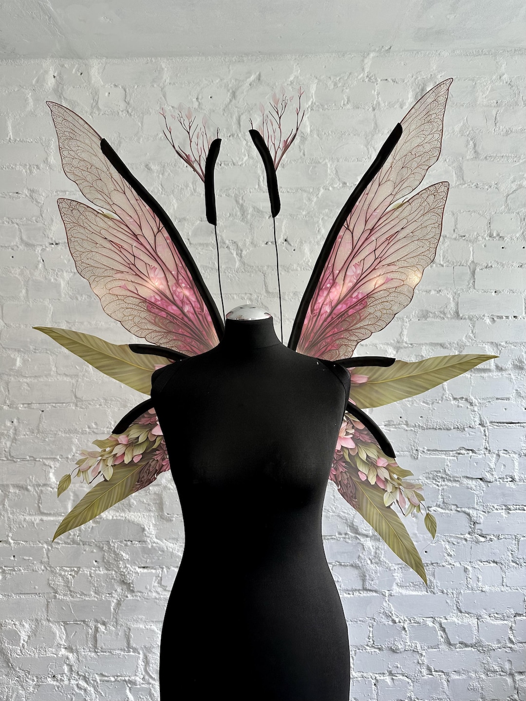 Forest Green Fairy Wings: Festival Costume, Cosplay Elf Butterfly Wings ...