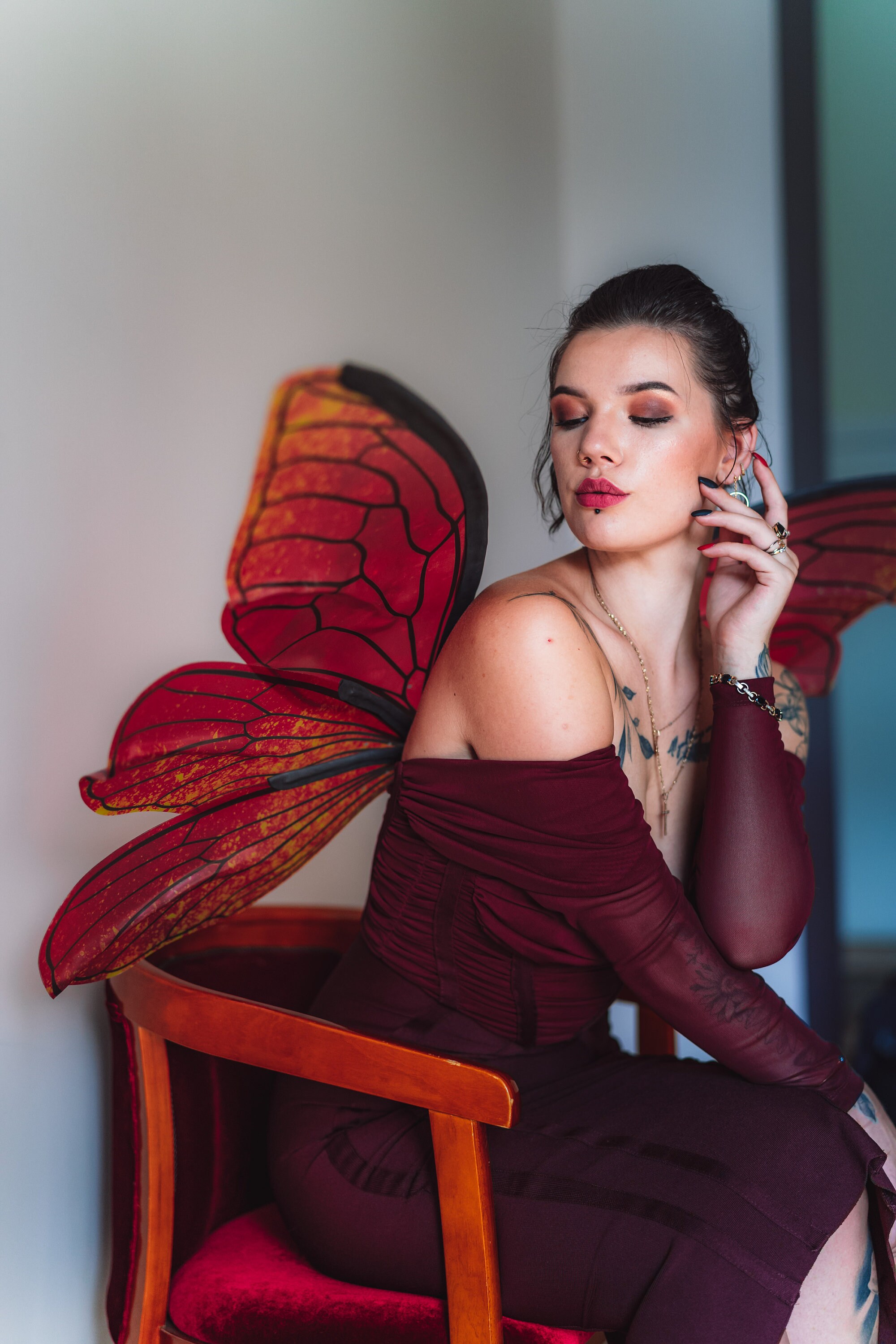 Red Fairy Wings Costume, Cospay Wings, Photography Prop - Etsy UK