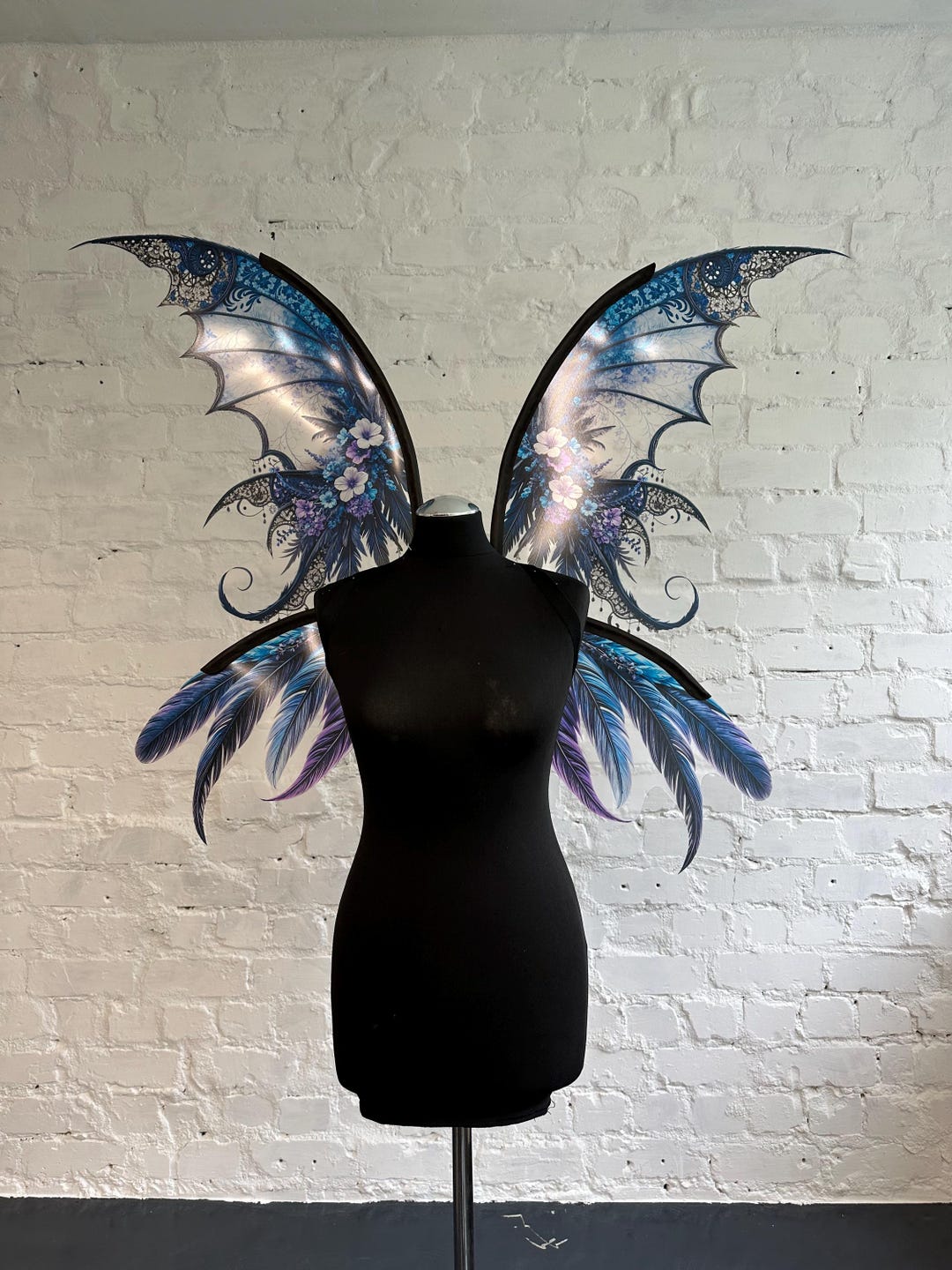 Blue Forest Fairy Wings: Gothic Festival Costume, Adult Cosplay - Etsy