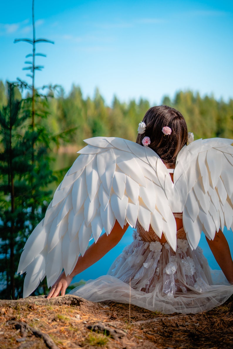 White Angel Wings Costume, Articulated Wings, Photography Prop - Etsy