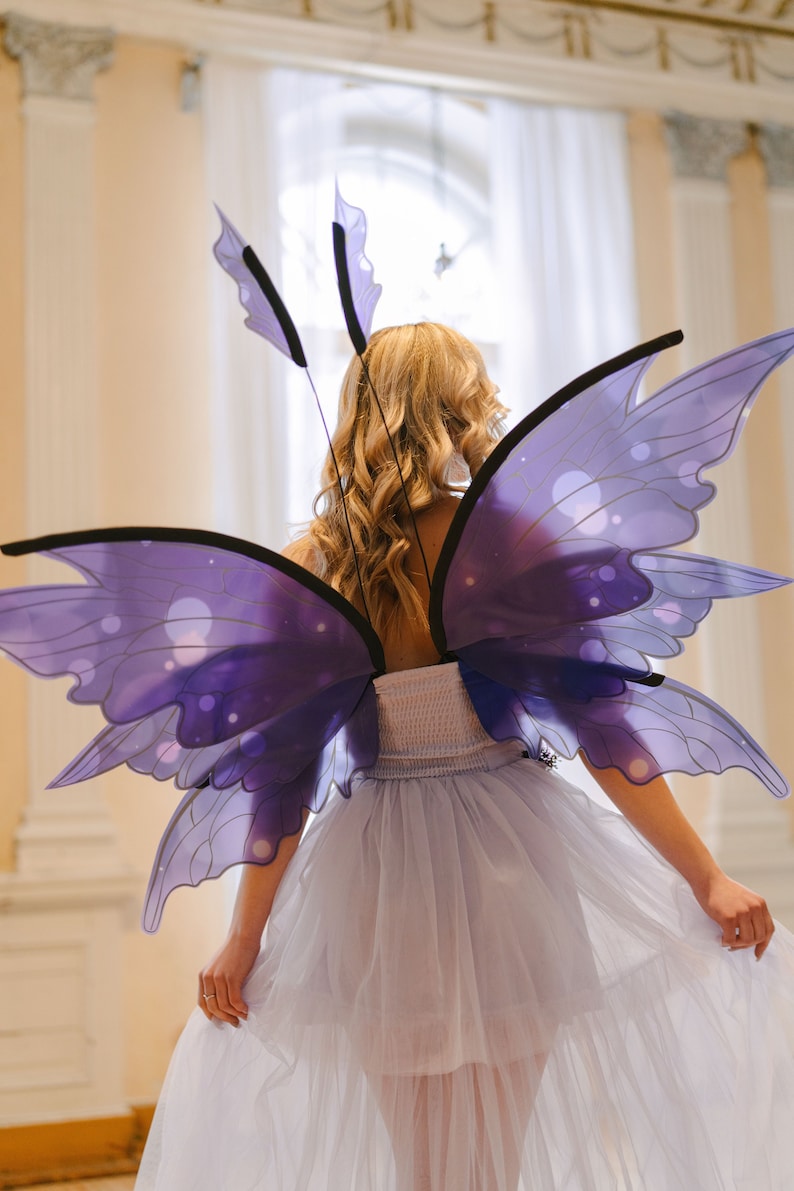 Purple Adult Fairy Wings Costume: Cosplay Elf Butterfly Wings - Etsy