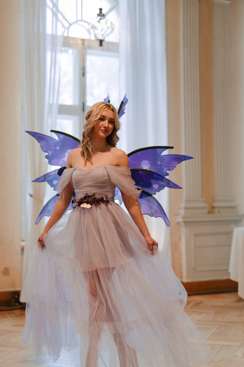 Purple Adult Fairy Wings Costume: Cosplay Elf Butterfly Wings - Etsy