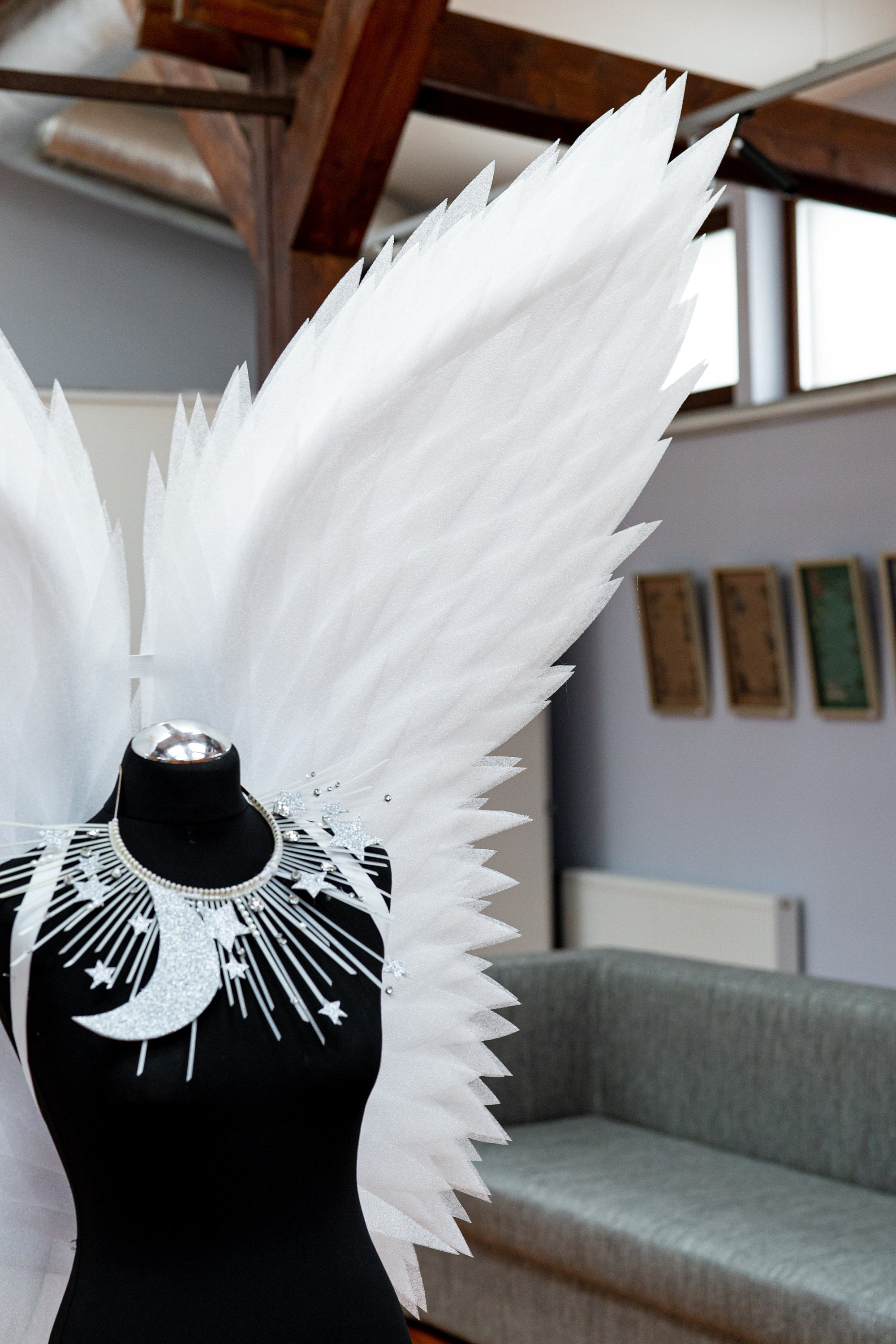 White Angel Wings Costum Photography Prop Cosplay Costume Articulated