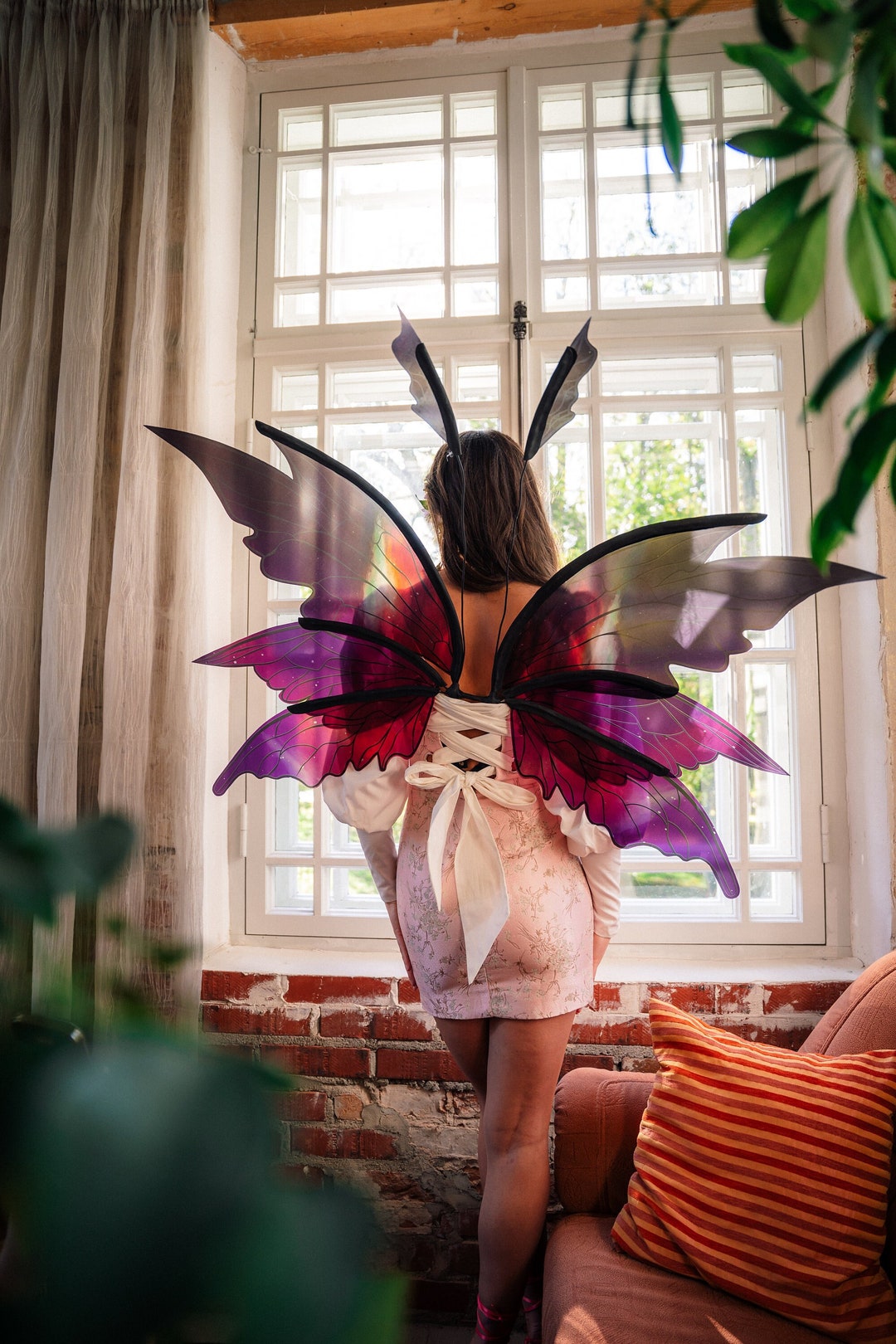 Purple Iridescent Fairy Wings: Cosplay Elf Costume - Etsy