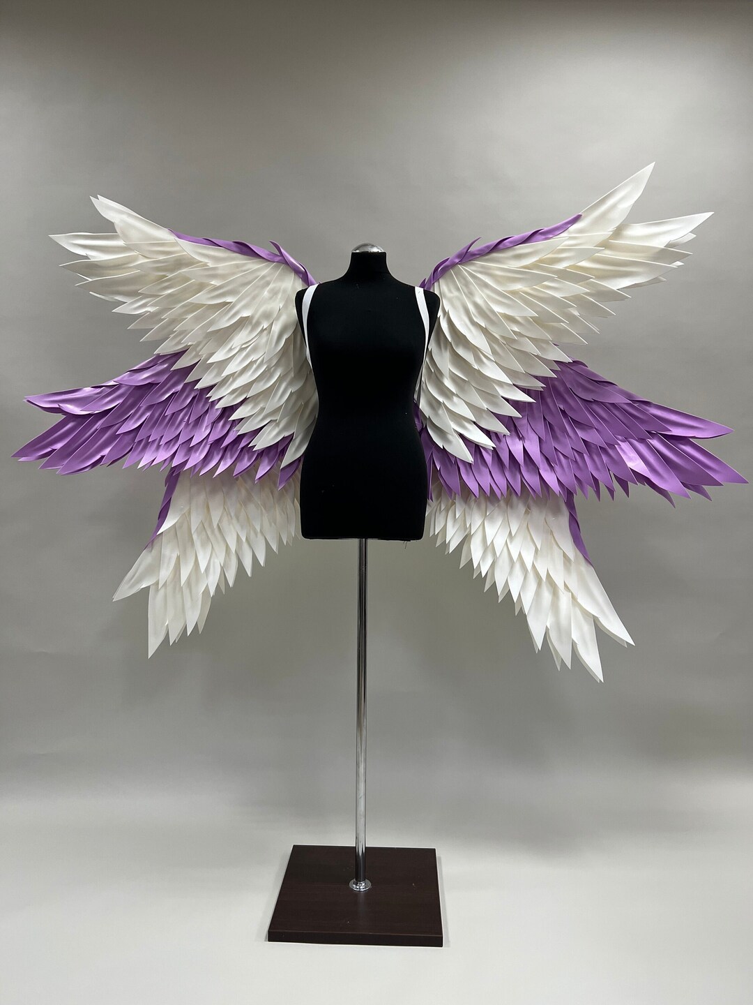 Emily Wings, White, Purple Angel Wings Costume With 6 Wings, Hazbin ...