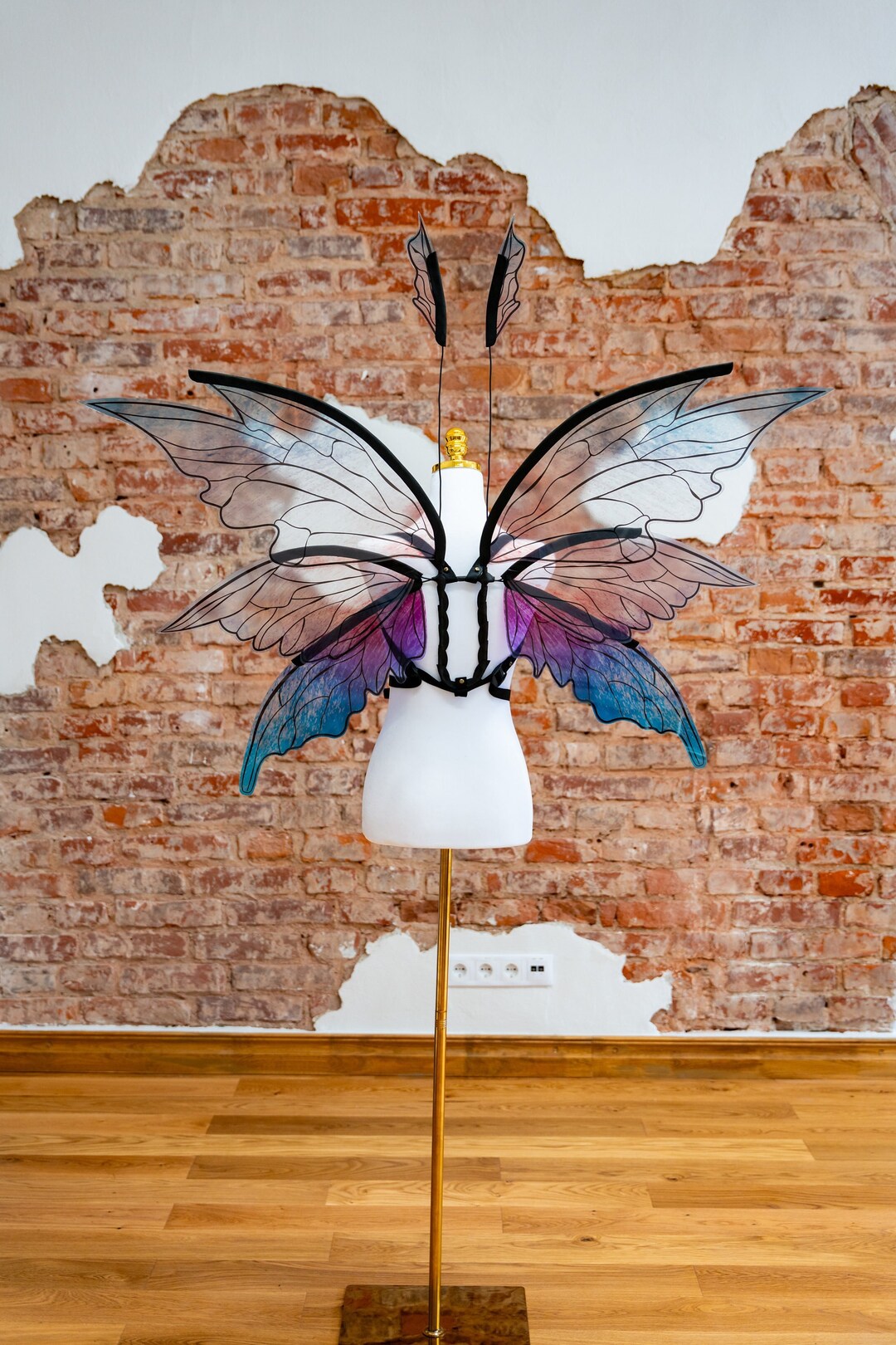 Blue Fairy Wings Costume: Iridescent Elf Cosplay, Photo Prop - Etsy