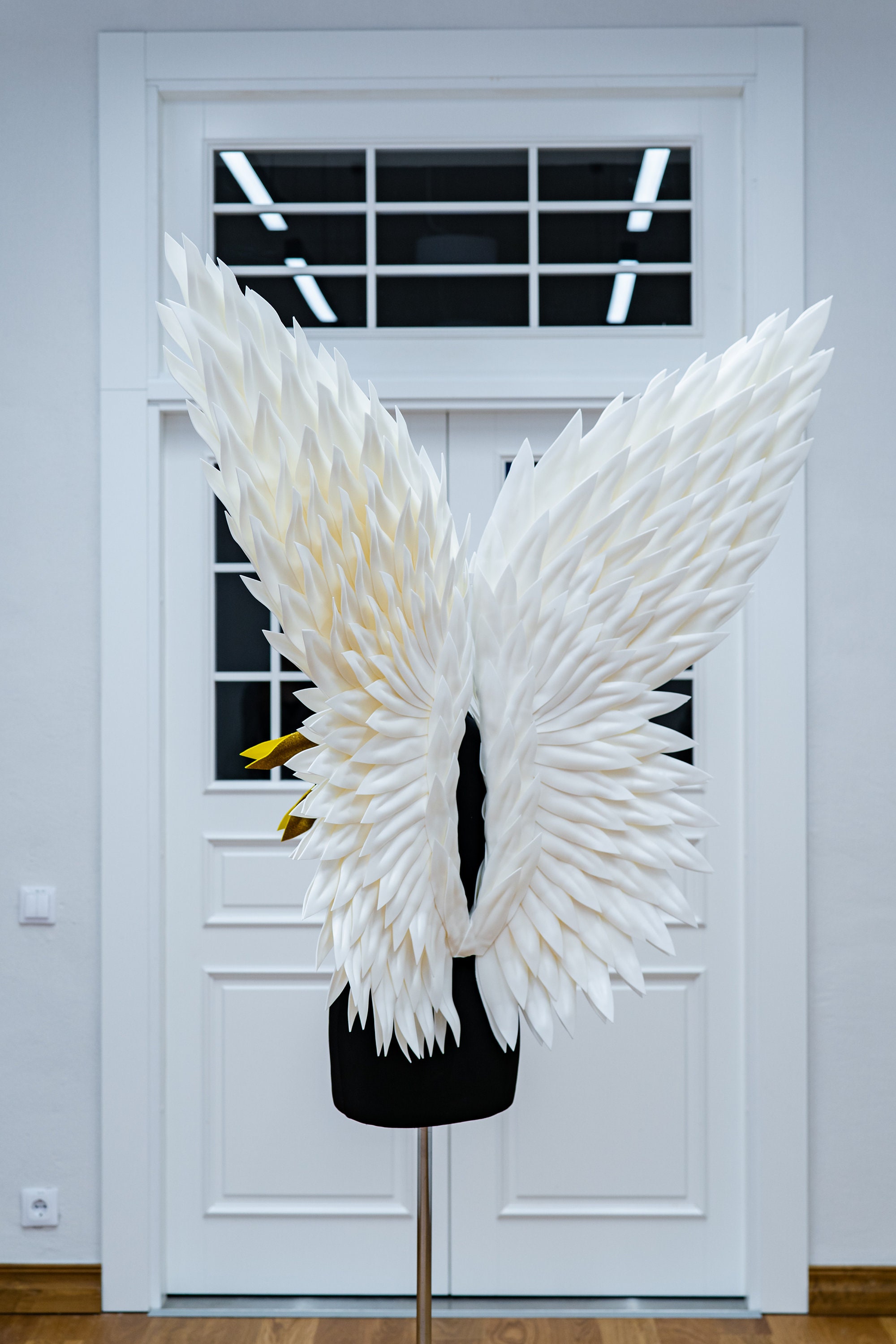 White Angel Wings Costume, Halloween Costume, Articulated Wings ...
