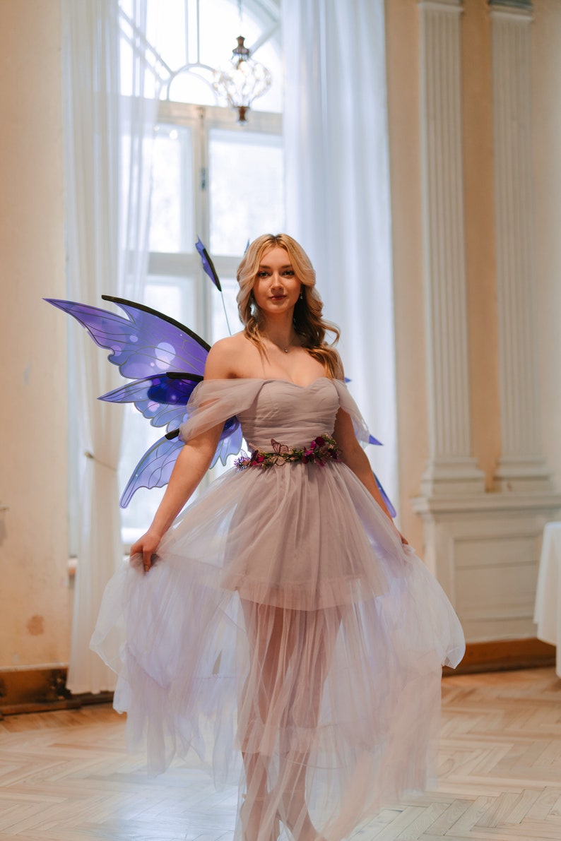 Purple Adult Fairy Wings Costume: Cosplay Elf Butterfly Wings - Etsy