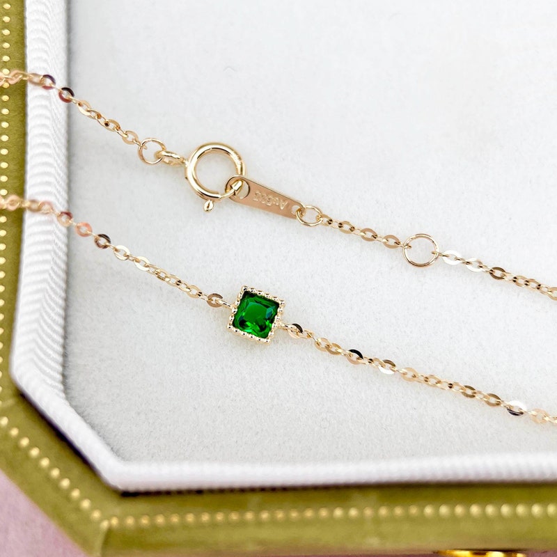 14k Princess Cut Bracelet - Etsy