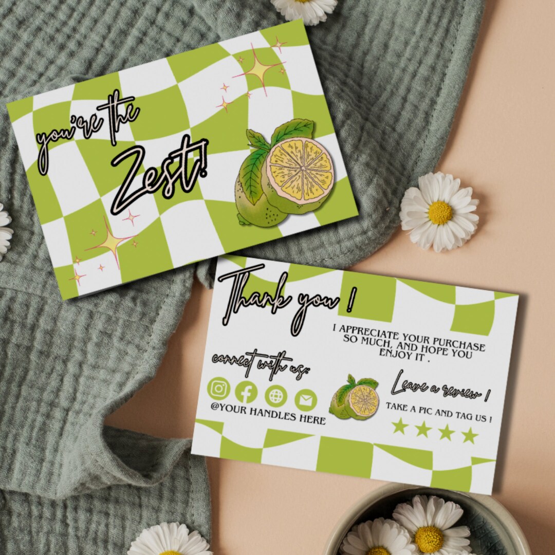 Retro Thank You Card Canva Template, Editable Business Thank You Card ...