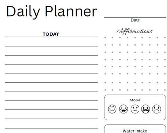 Minimalist Daily Planner, Digital Daily Planner, Goodnotes Planner ...