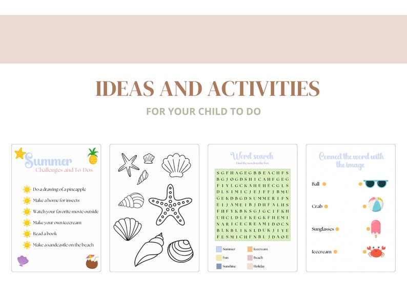 Printable Summer Planner for Kids Monthly Planning, Weekly Planning ...