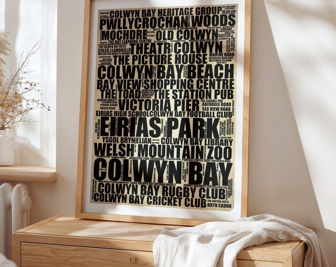 Conwy Map - Illustrated Map of Conwy Print / Travel Gifts / Gifts for ...