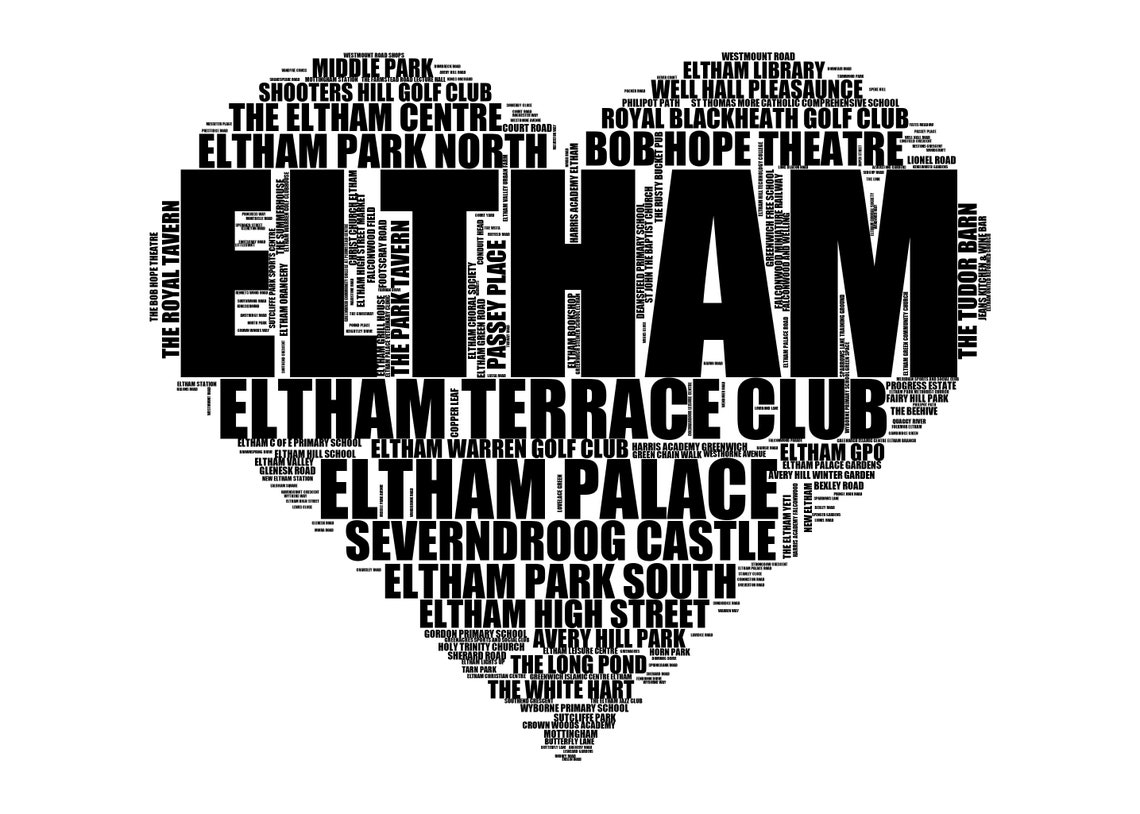 Eltham Landmarks & Culture: Premium Typographic Art Print - Etsy UK