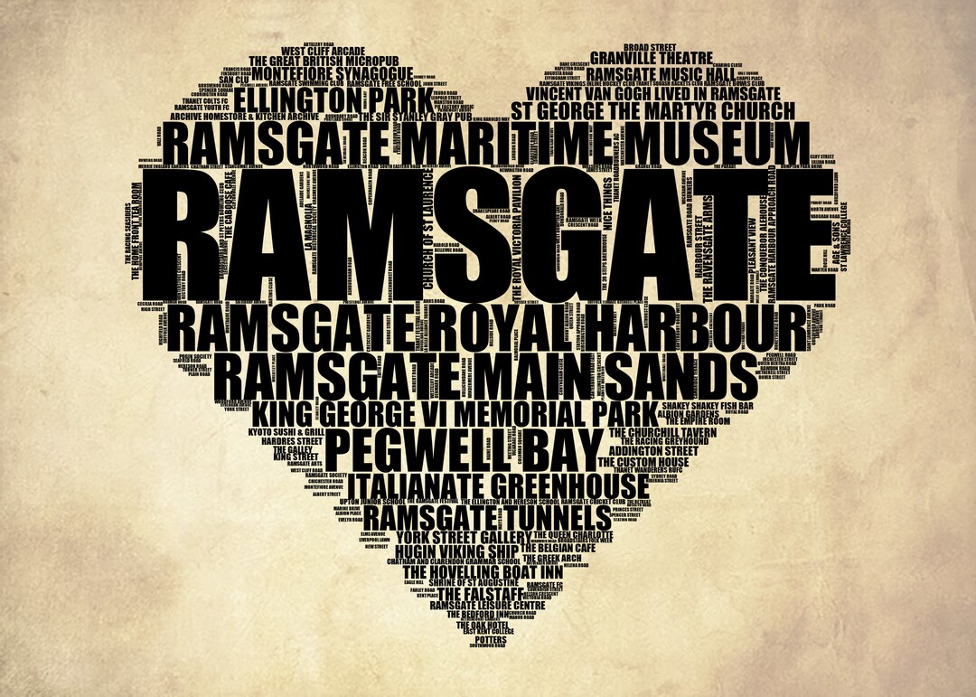 Ramsgate Landmarks & Culture: Premium Typographic Art Print - Etsy