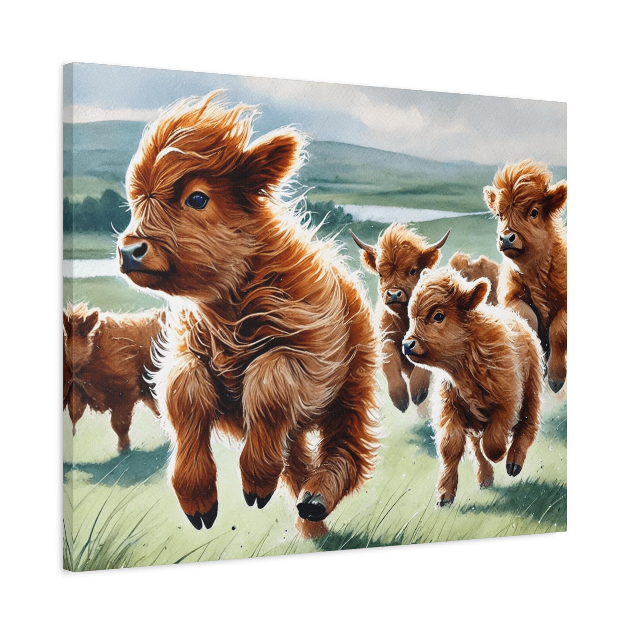 Highland Calves Wall Decor, Farmhouse Wall Decor, Highland Cattle Art ...