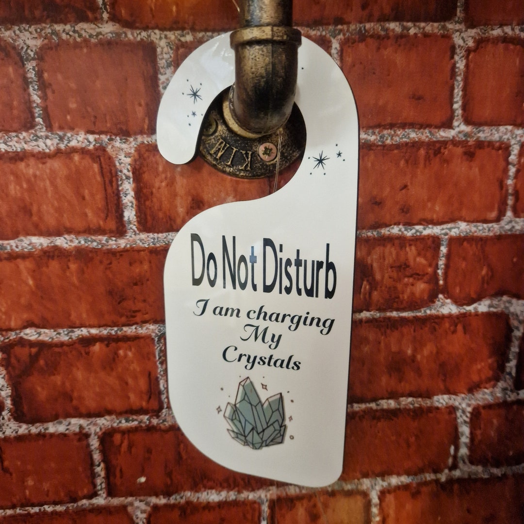 Do Not Disturb Door Sign I Am Charging My Crystals Gift Idea Quartz ...