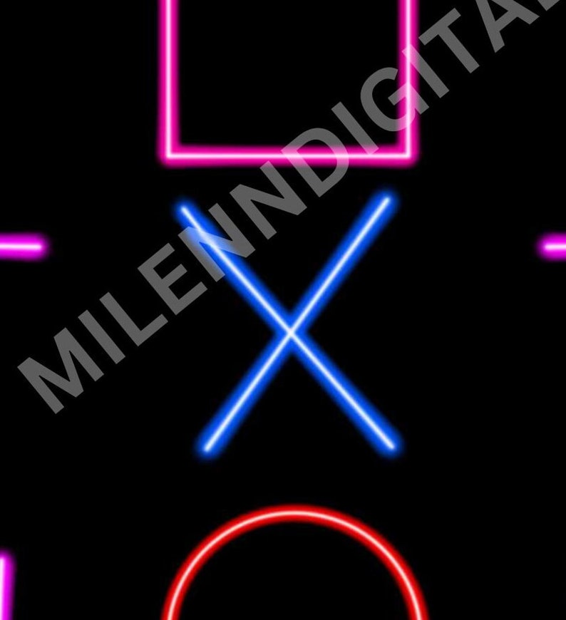 Triangle Circle X and Square Neon Digital Art Phone Wallpaper ...