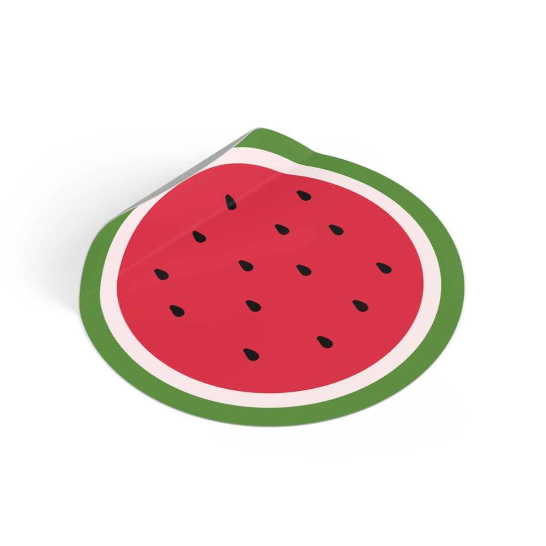 Watermelon Sticker Free Palestine Round Label Vinyl Circle Aesthetic ...