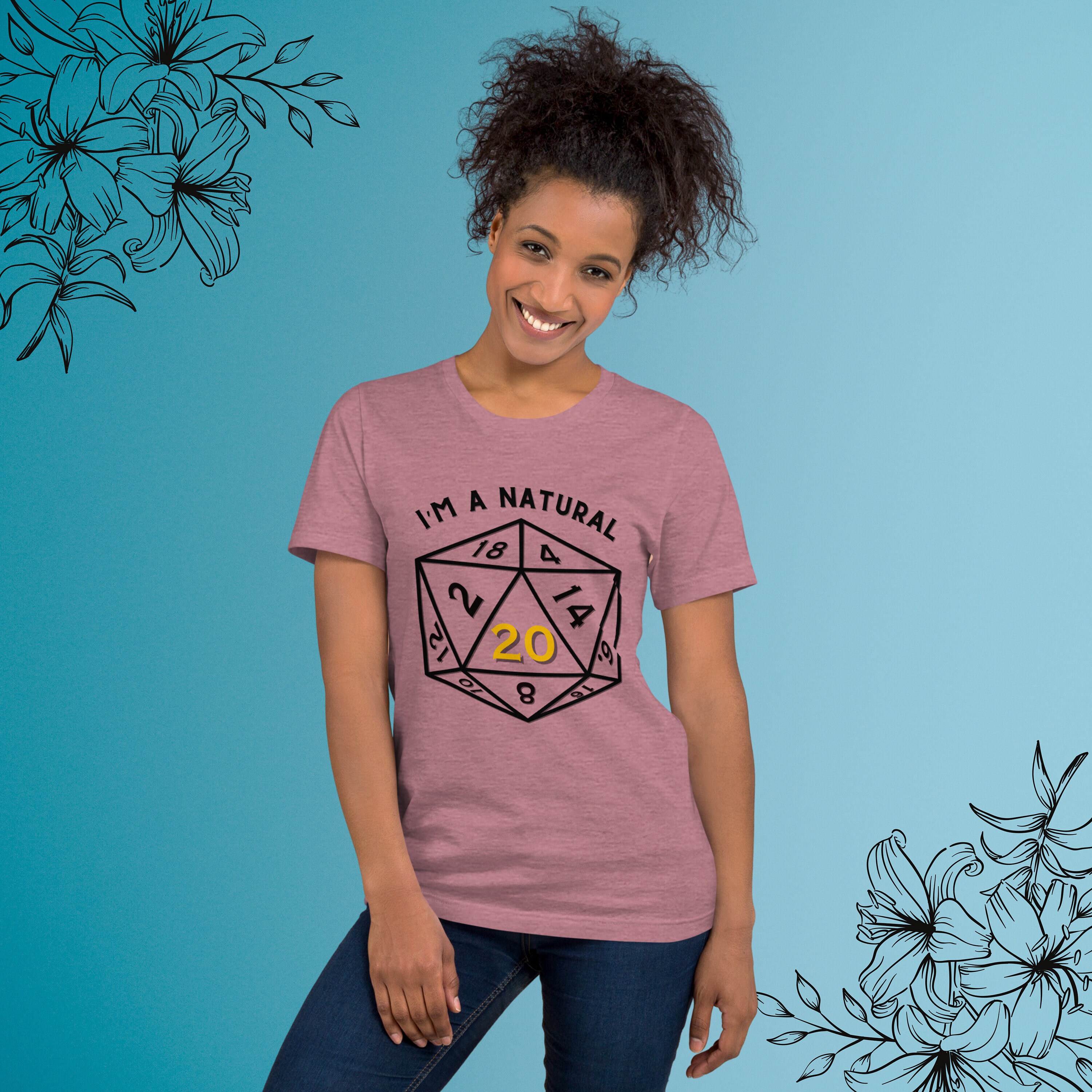 Natural 20 Dnd Dark Print Unisex T-shirt - Etsy
