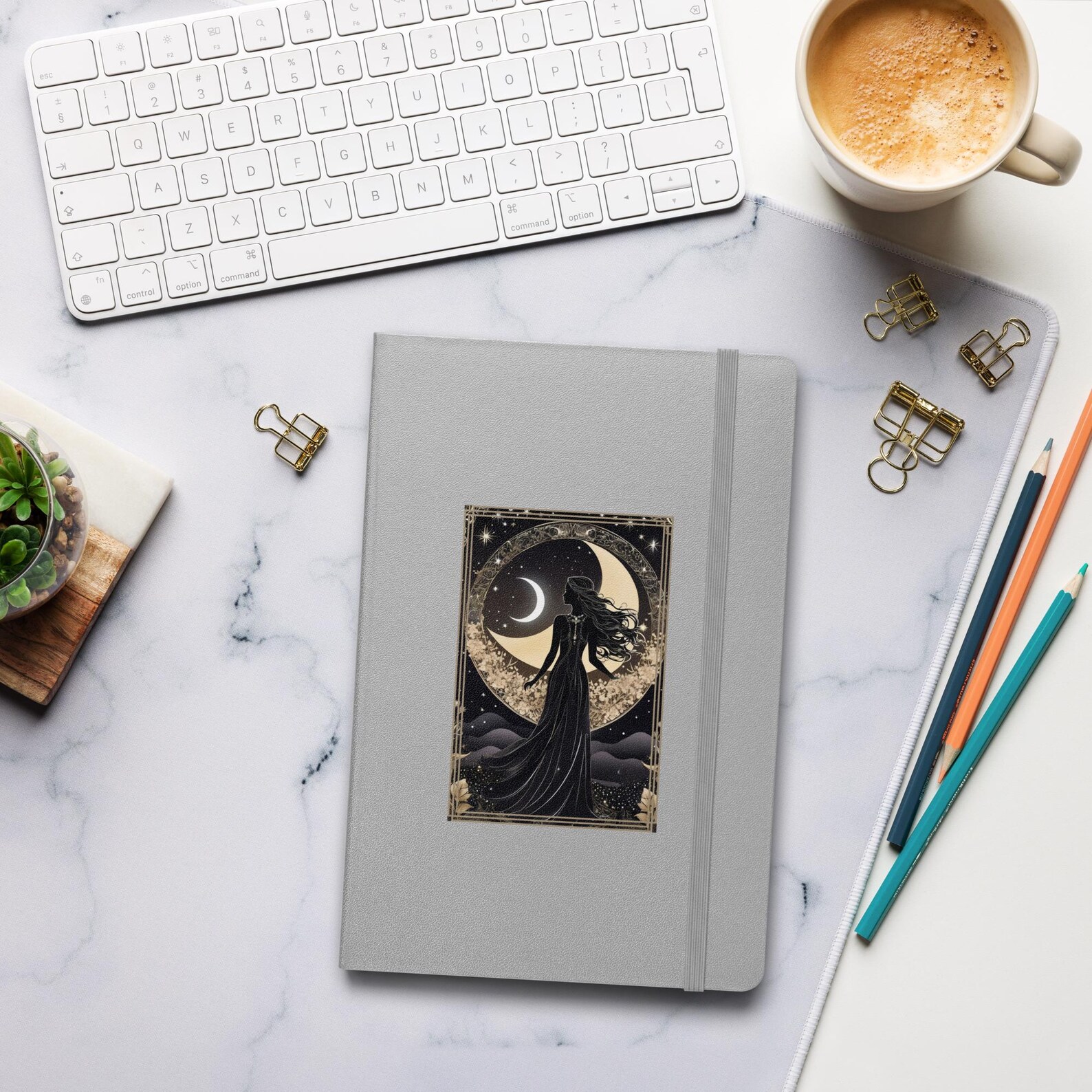 Celestial Goddess Journal - Lined Notebook With Ribbon Bookmark - Etsy