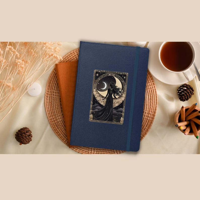 Celestial Goddess Journal - Lined Notebook With Ribbon Bookmark - Etsy