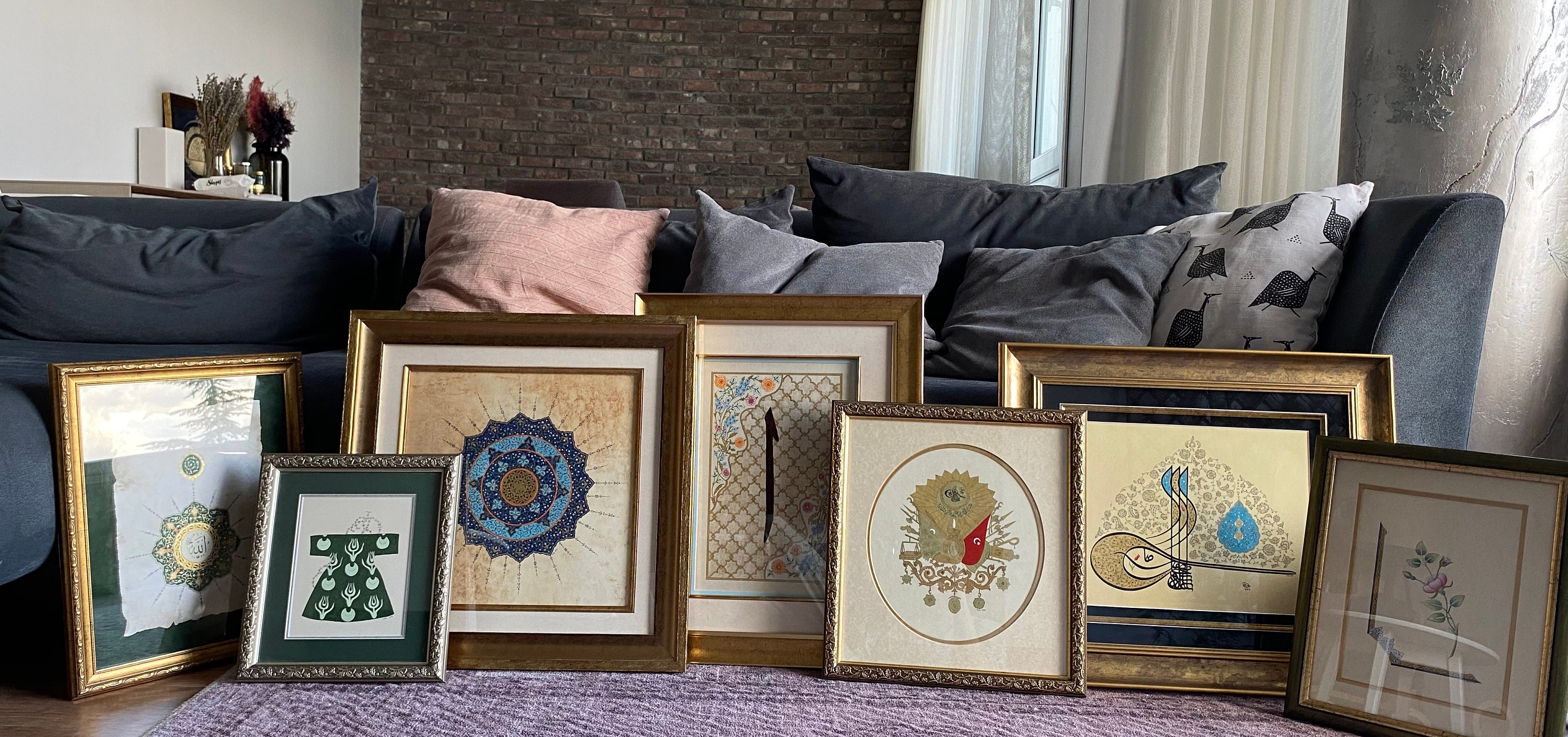 Tezhip Art, Original Handmade Illumination Wall Art, Islamic Home Decor ...