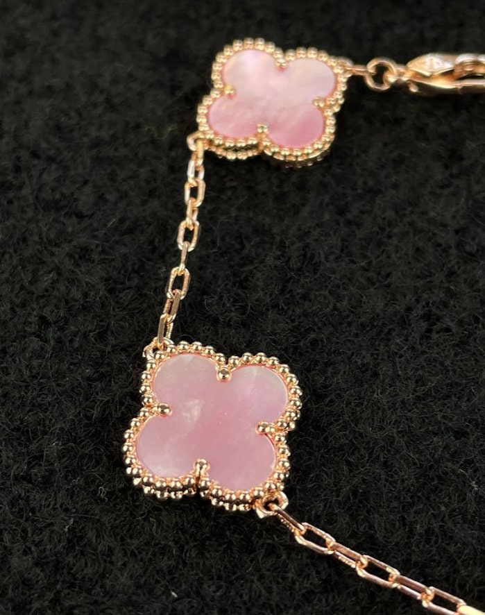 Vintage Iconic Pink Van Cleef & Arpels 18K Rose Gold Bracelet Rare ...